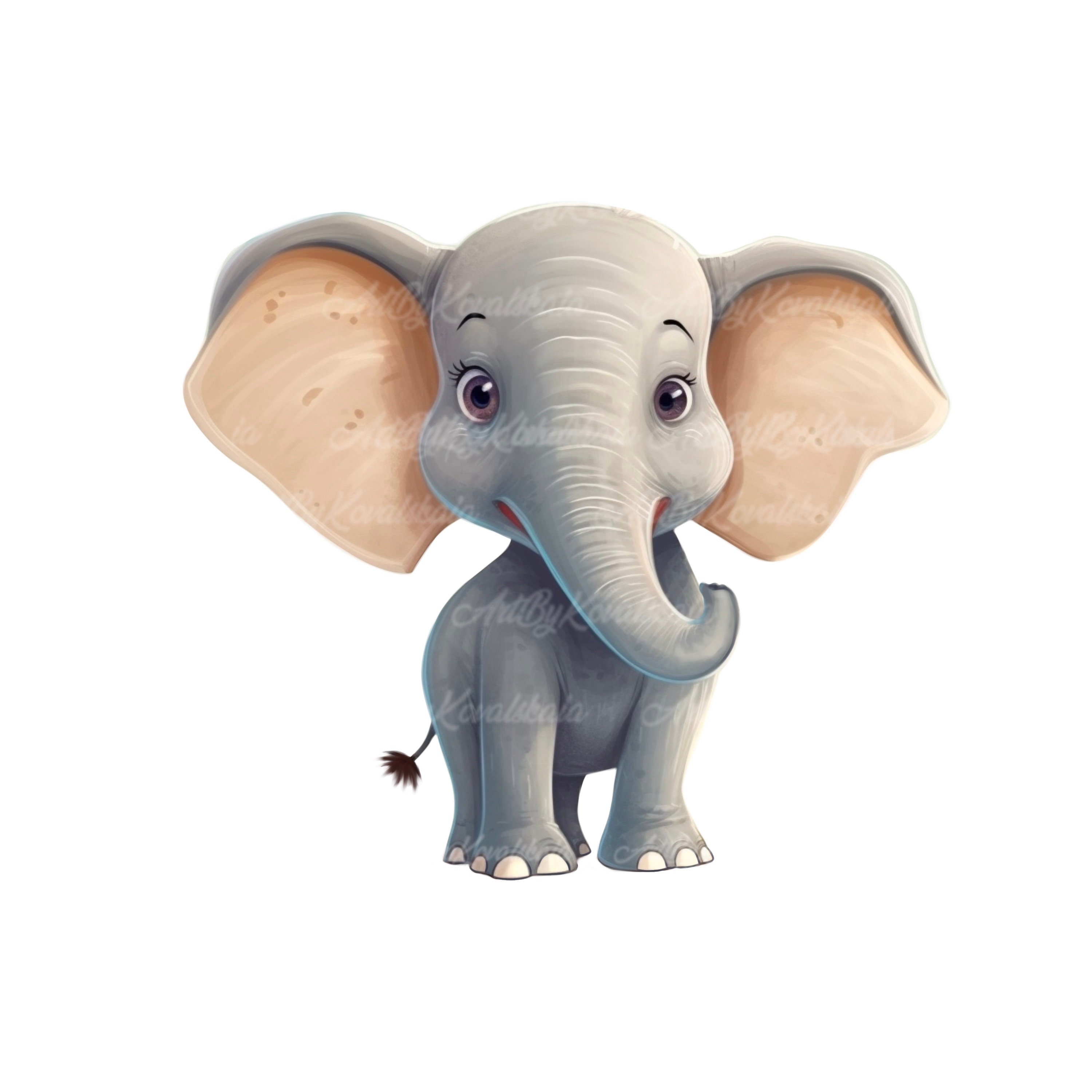 Olifantenkop Clipart Olifant Clipart, Olifant PNG, Digitale Download