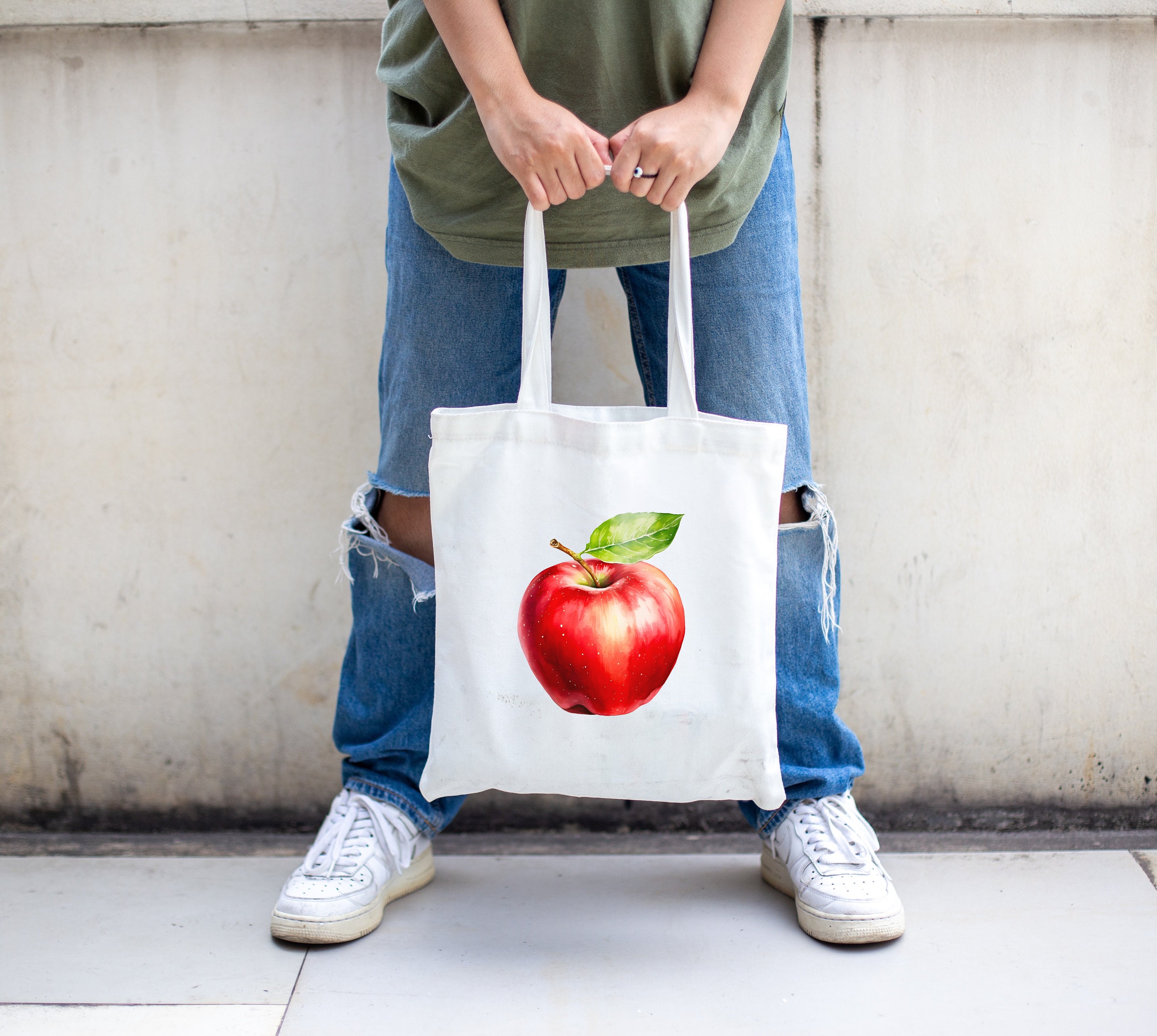 Watercolor Apple Clipart PNG, Fruits Clip Art, Digital Download - Etsy