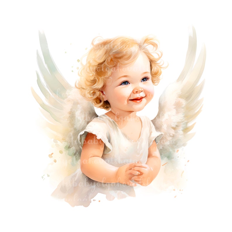 Watercolor Angel PNG, Angel Clipart, Baby Shower, Digital Download - Etsy