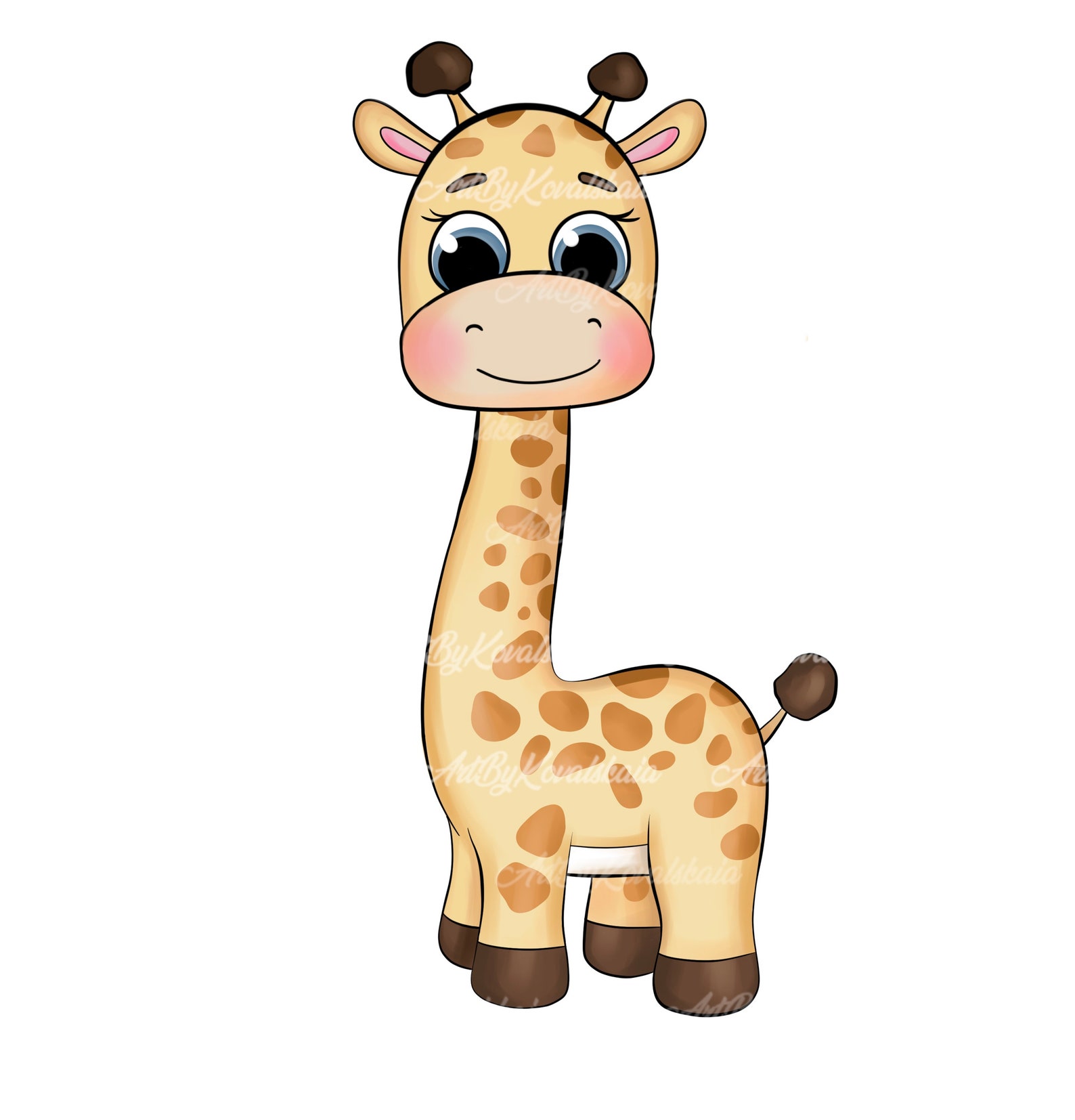Giraffe Clipart, Giraffe PNG, Digital Download - Etsy