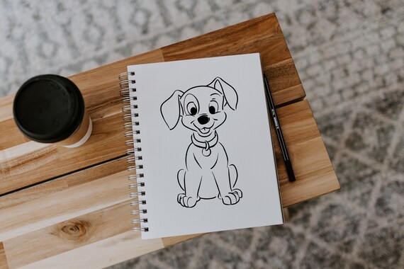Dog PNG Coloring Page Puppy Clipart Digital Download - Etsy