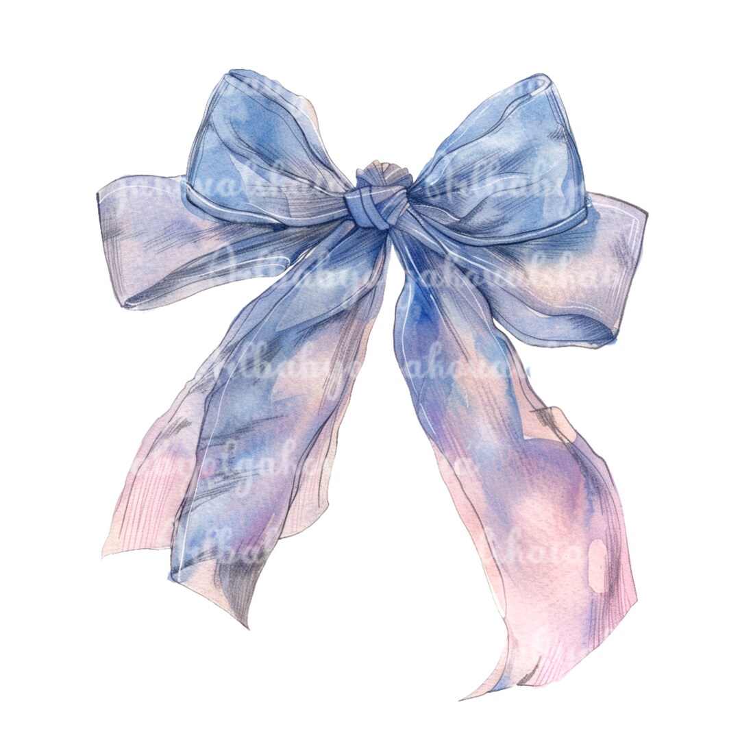 Bow PNG, Watercolor Bow Clipart, Digital Download - Etsy
