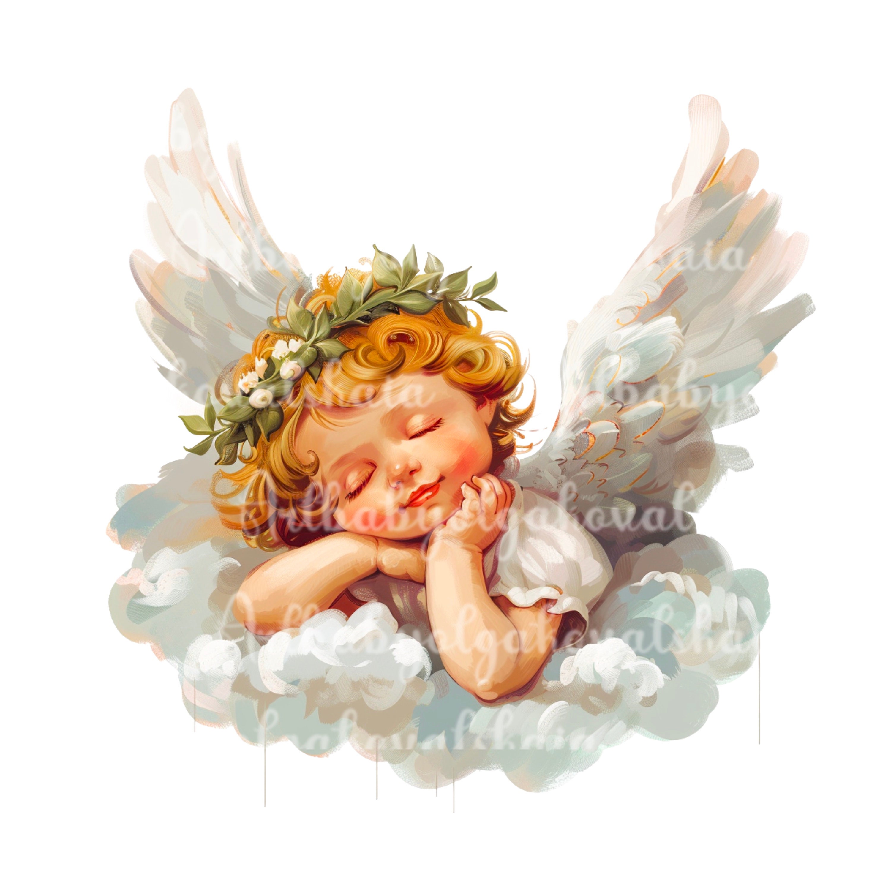Baby Boy Angel Clipart