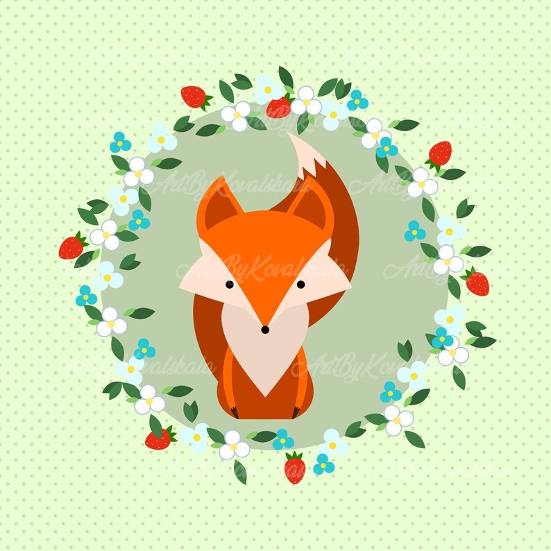 Fox SVG EPS Fox Clipart Digital Download - Etsy