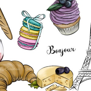 Paris Clipart, France Clip Art, Eiffel Tower PNG, Digital Download - Etsy