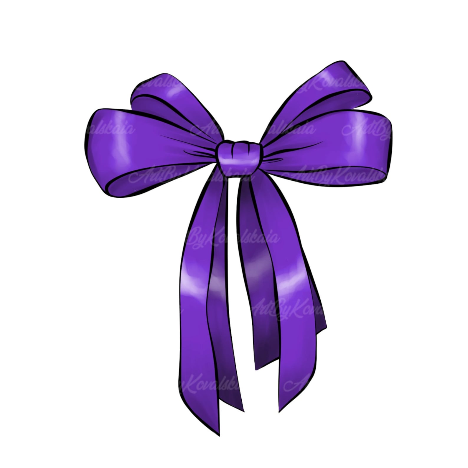 Bow PNG, Purple Bow Clipart, Digital Download - Etsy