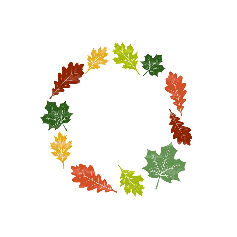 Leaves Clipart Frame PNG Fall Clip Art Autumn Clipart - Etsy