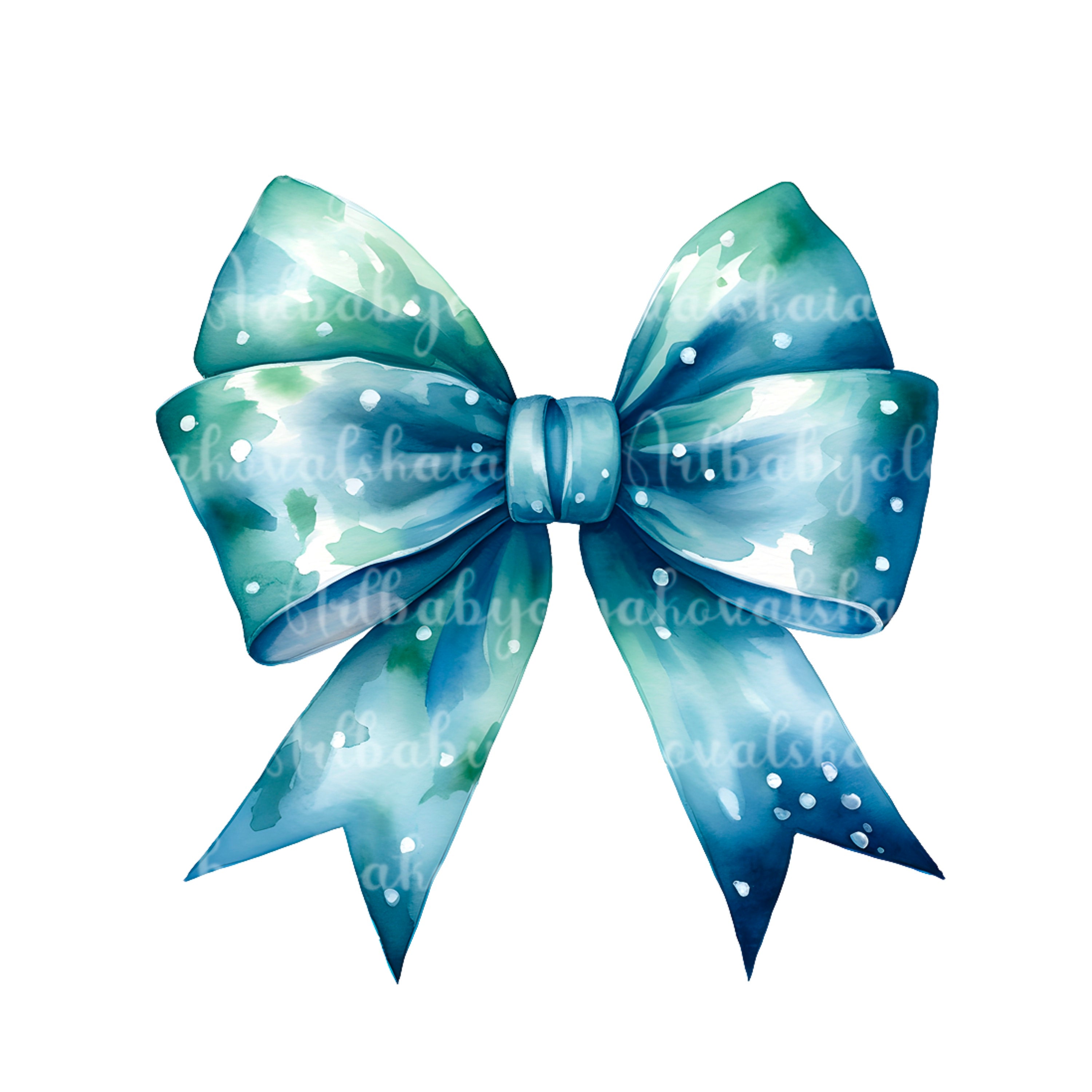 Watercolor Bow Clipart, PNG, Digital Download - Etsy