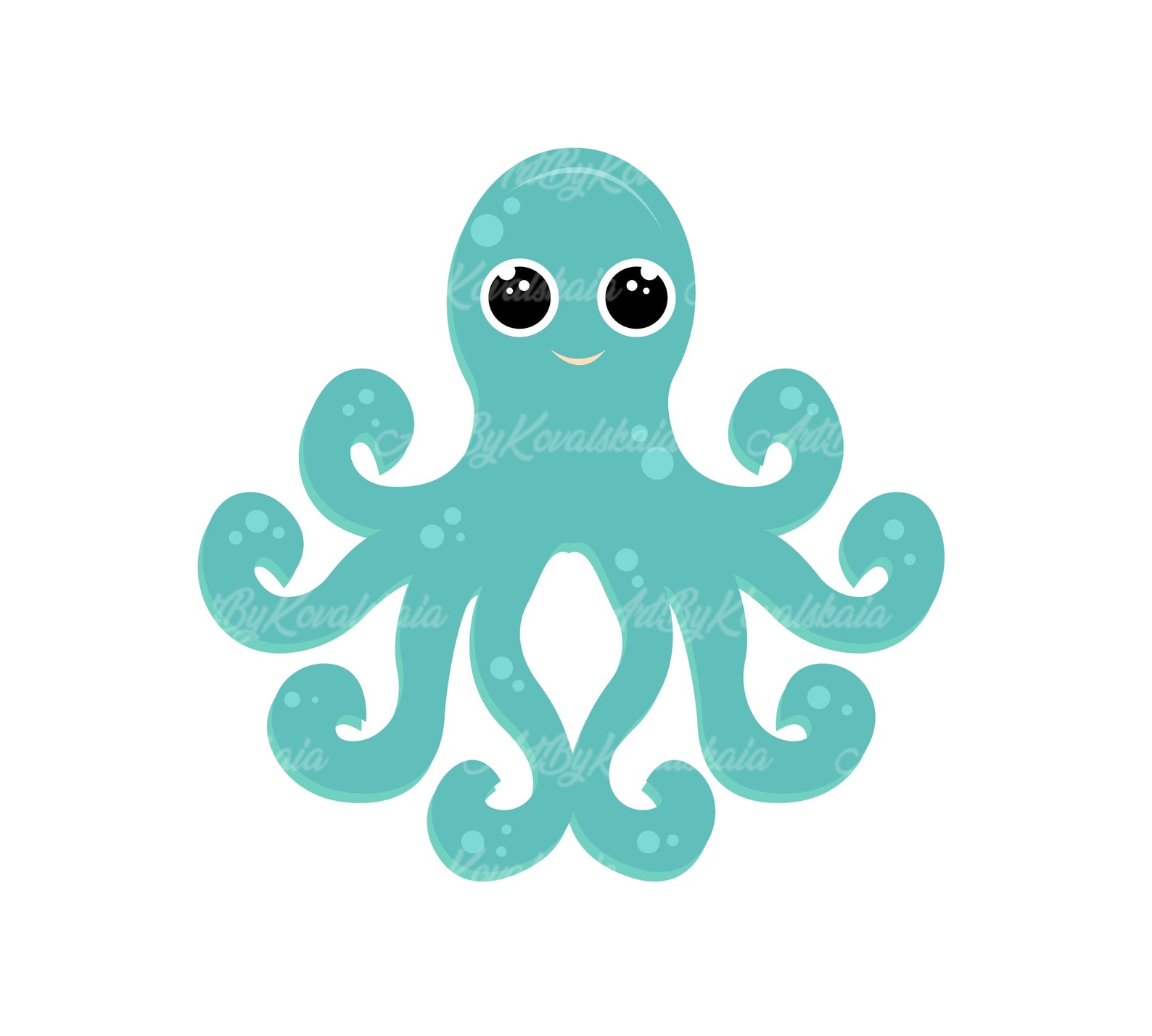 Octopus SVG EPS, Octopus Clipart, Sea World Clipart, Digital Download ...