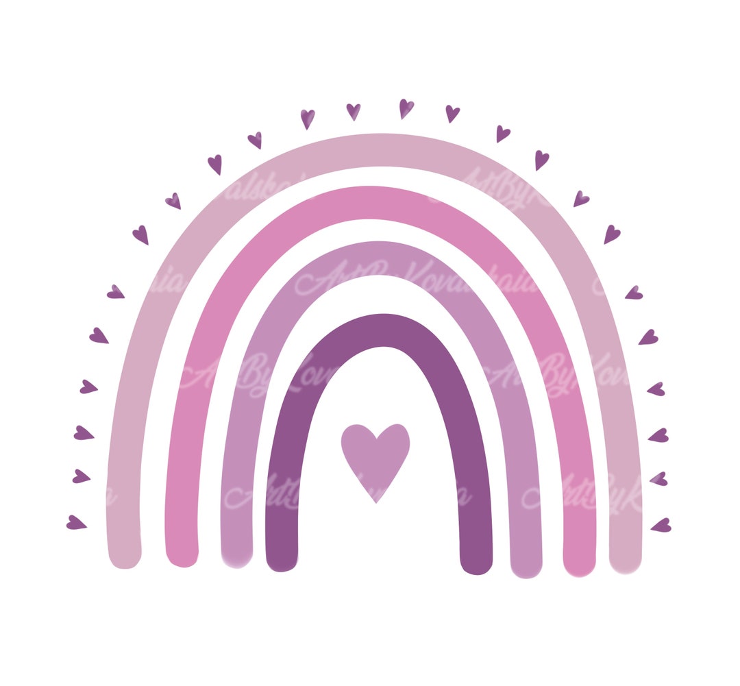 Rainbow Clipart, Rainbow PNG, Baby Shower Girl, Digital Download - Etsy