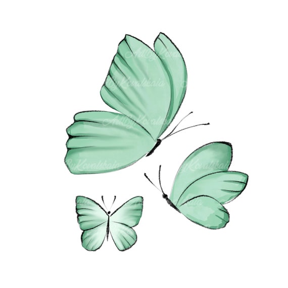Watercolor Butterfly Clip Art