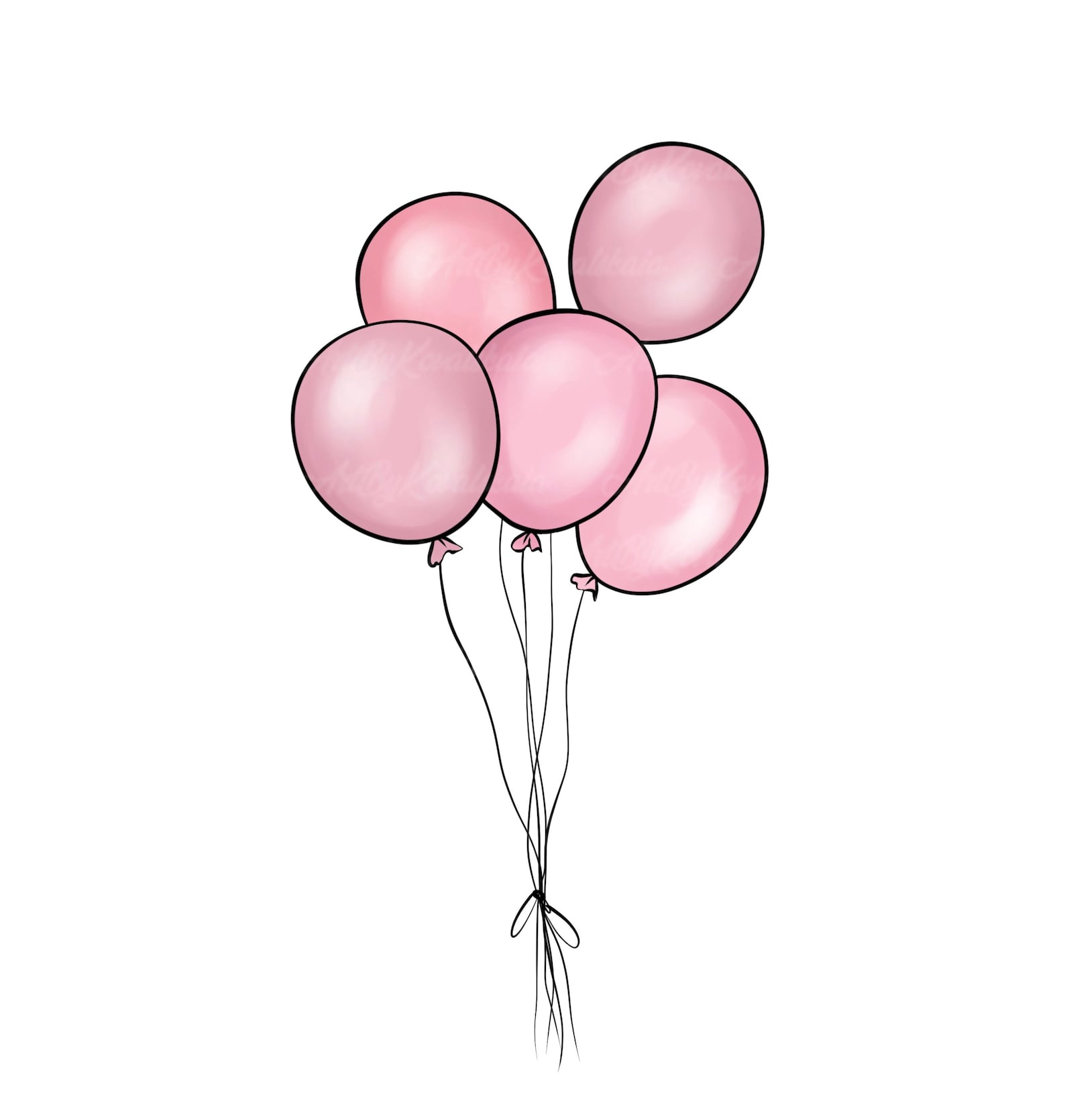 Balloons PNG, Pink Balloons Clip Art, Birthday Clipart, Digital ...