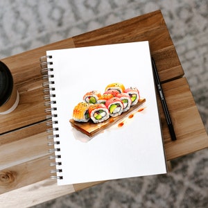 Watercolor Sushi Clipart PNG, Food Clip Art, Digital Download - Etsy