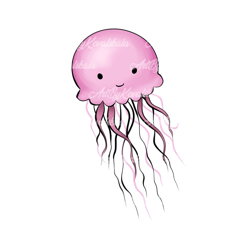 Jellyfish Clipart, Jellyfish PNG, Digital Download - Etsy