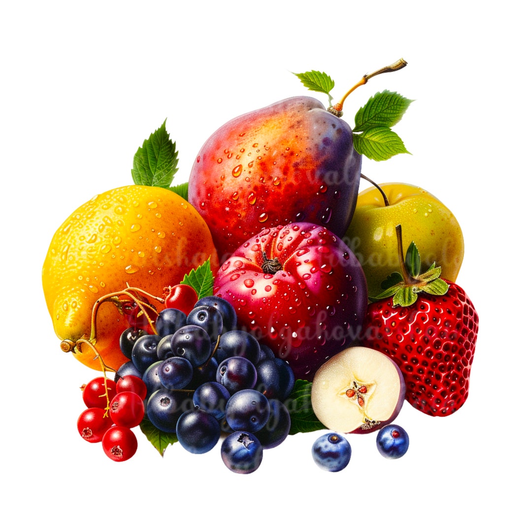 Fruits Clipart PNG, Citrus Clipart, DIGITAL DOWNLOAD - Etsy