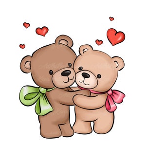 Teddy Bear Clipart, Cute Bear PNG, Digital Download - Etsy