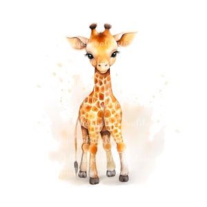 Watercolor Giraffe Clipart, Giraffe PNG, Digital Download - Etsy