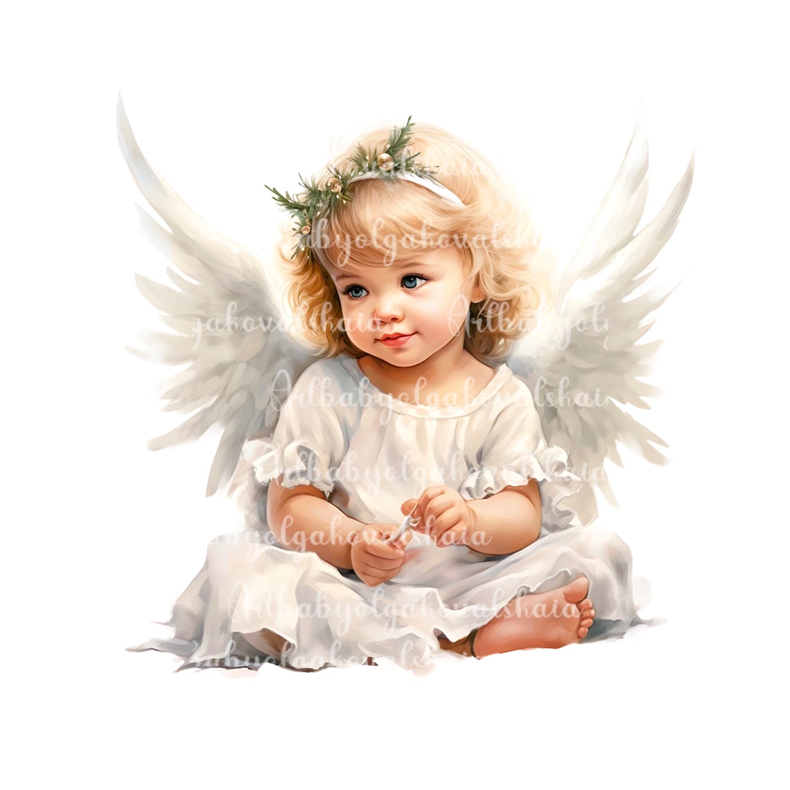 Angel Girl PNG, Cute Baby Angel Clip Art, Baby Shower Clipart, Digital ...