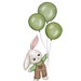 Bunny Clipart, Bunny PNG, Bunny With Balloons, Digital Download - Etsy