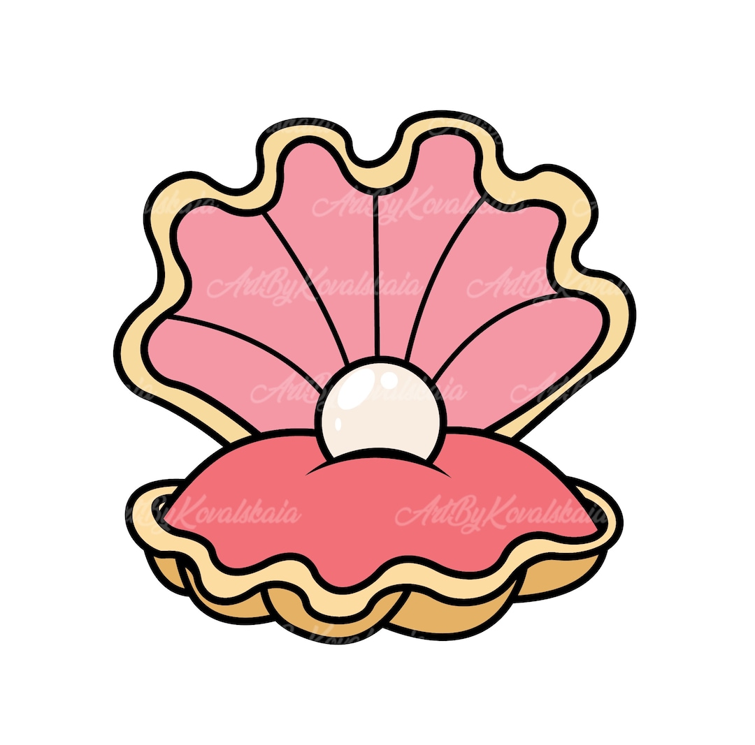 Shell SVG EPS, Shell Clipart, Pearl Clipart, Digital Download - Etsy
