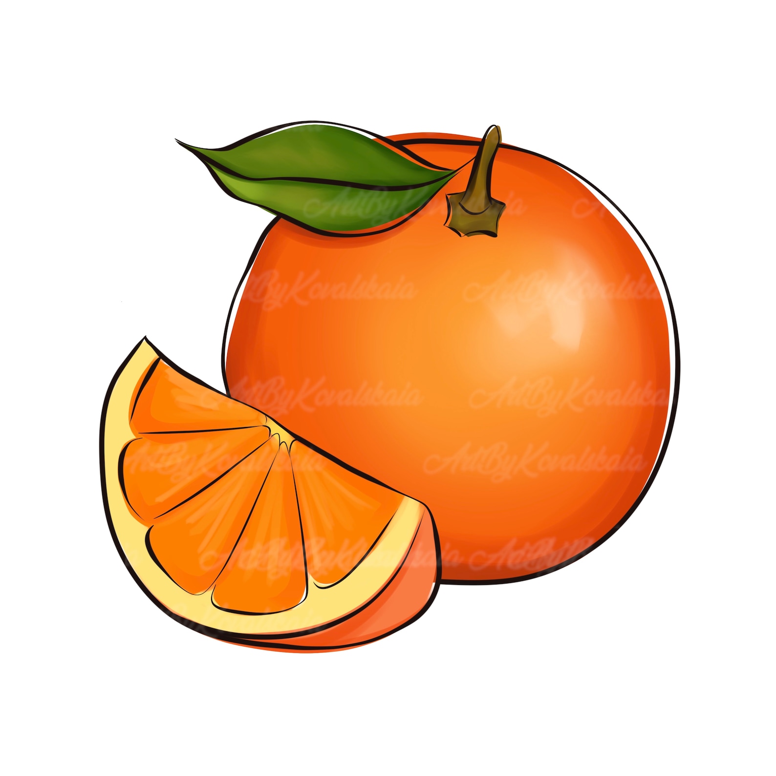 Orange Clipart, Orange PNG, Fruits Clip Art, Digital Download - Etsy