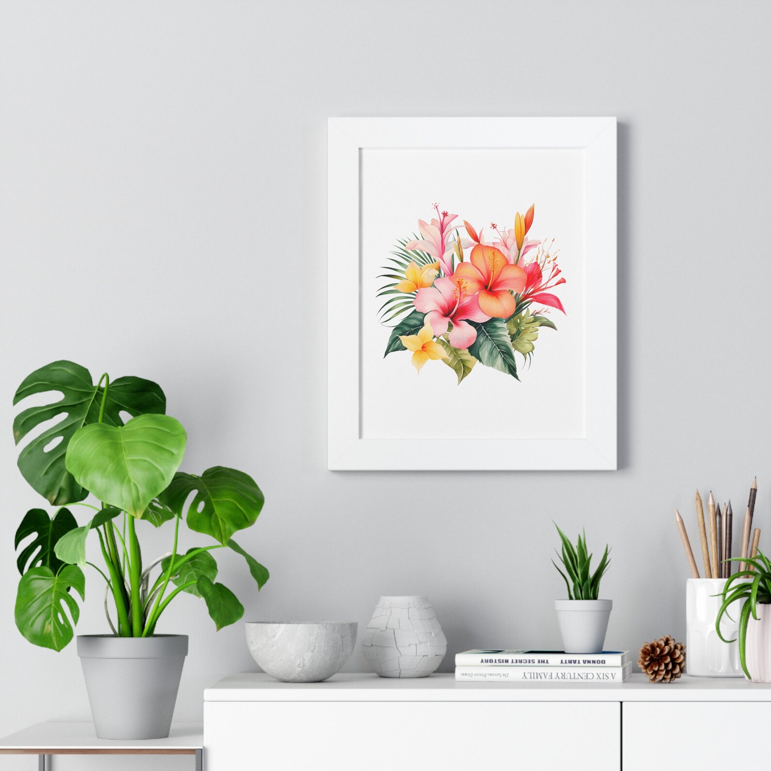 Tropical Flowers Clip Art, Watercolor Flowers PNG, Digital Download - Etsy