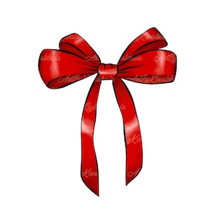 Bow PNG, Red Bow Clipart, Digital Download - Etsy
