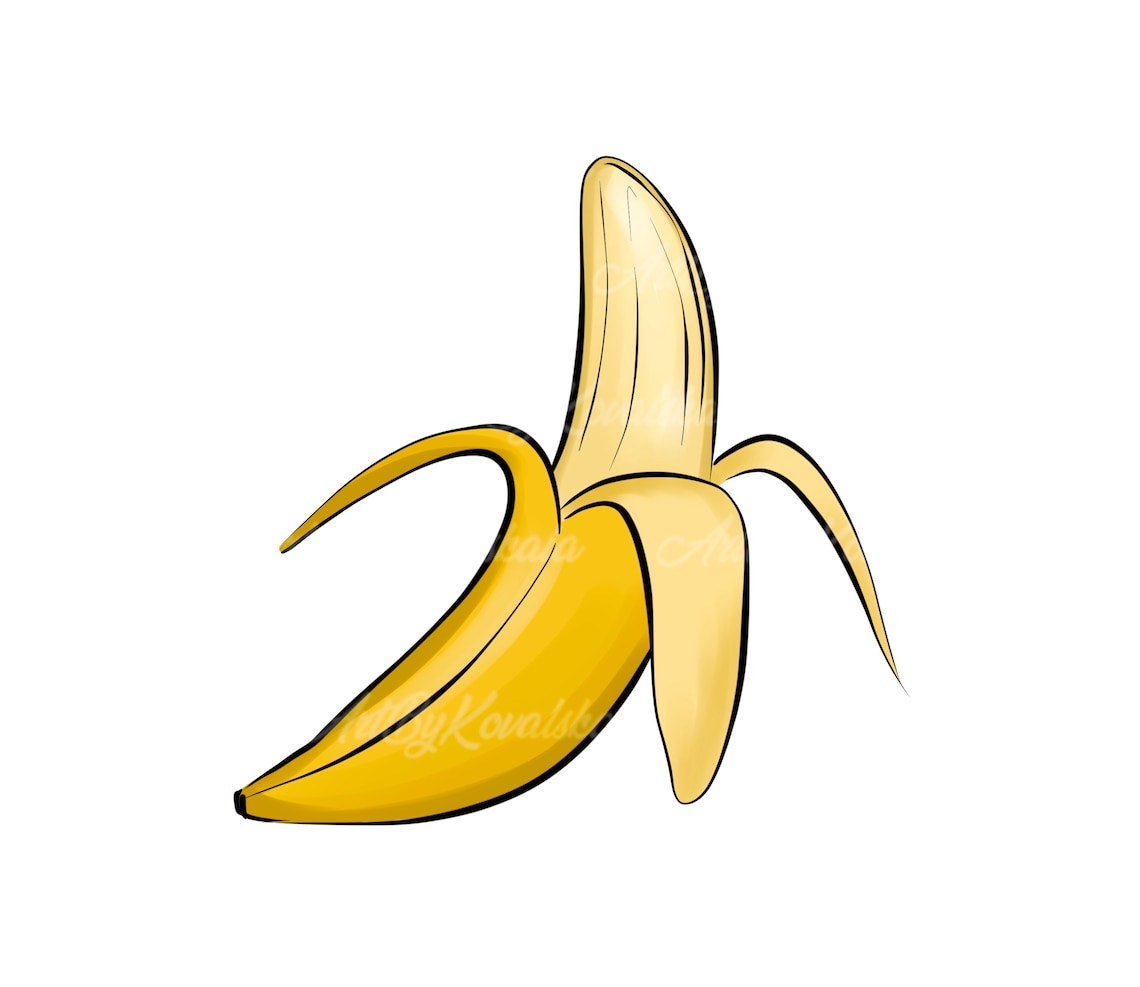 Banana Clipart, Banana PNG, Fruits Clip Art, Digital Download - Etsy