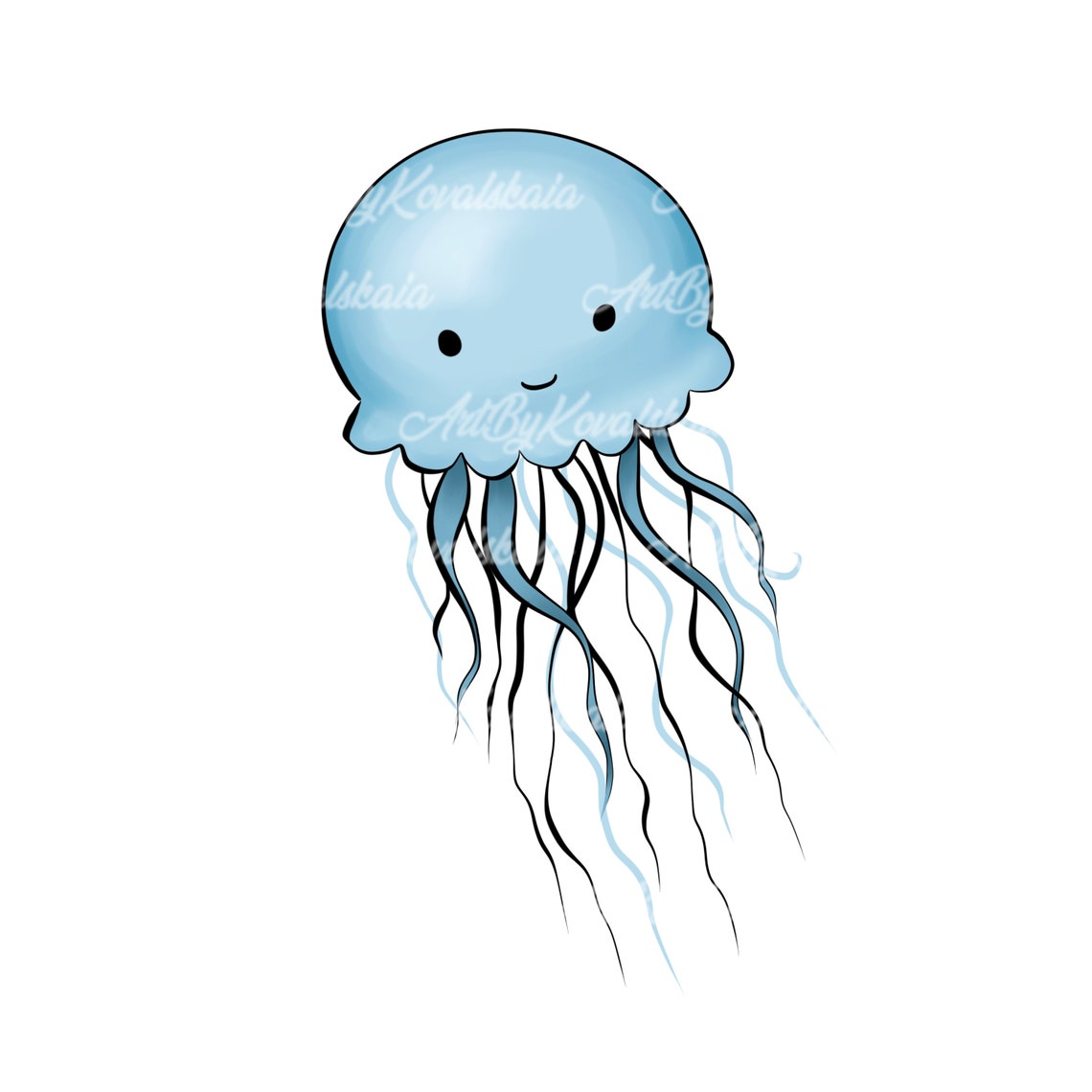 Jellyfish Clipart, Jellyfish PNG, Digital Download - Etsy