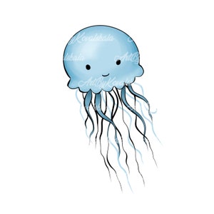 Jellyfish Clipart, Jellyfish PNG, Digital Download - Etsy