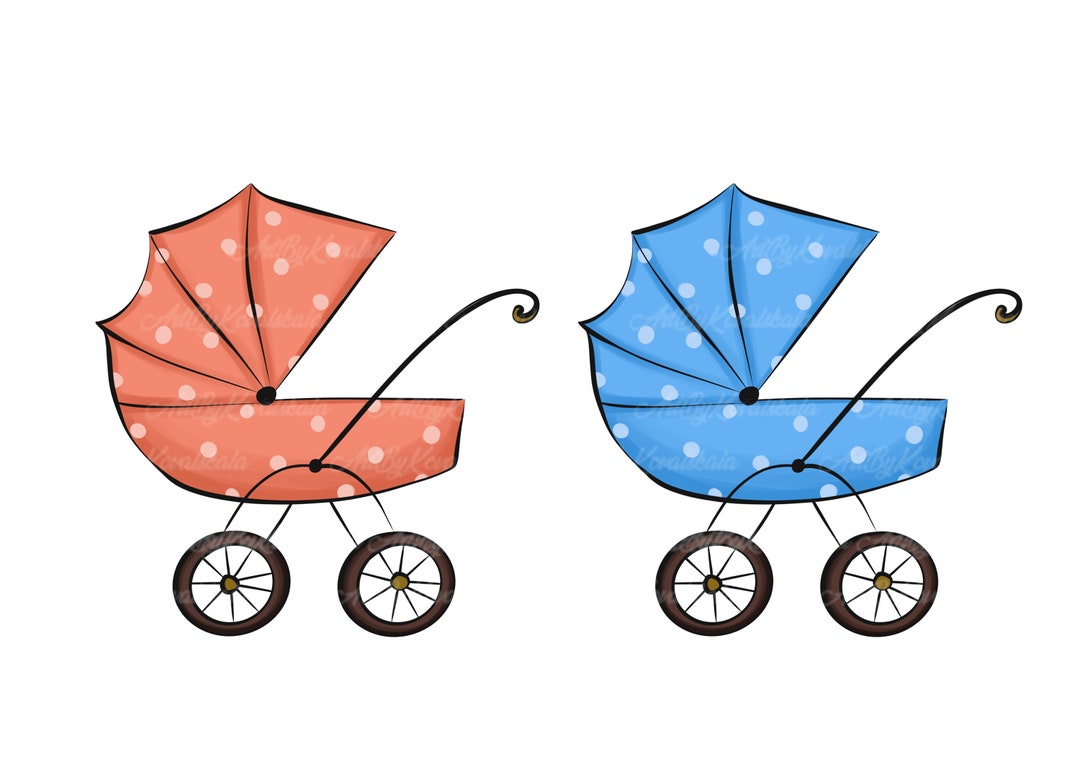 Baby Carriage Clipart: Baby Shower PNG (digital Download) - Etsy