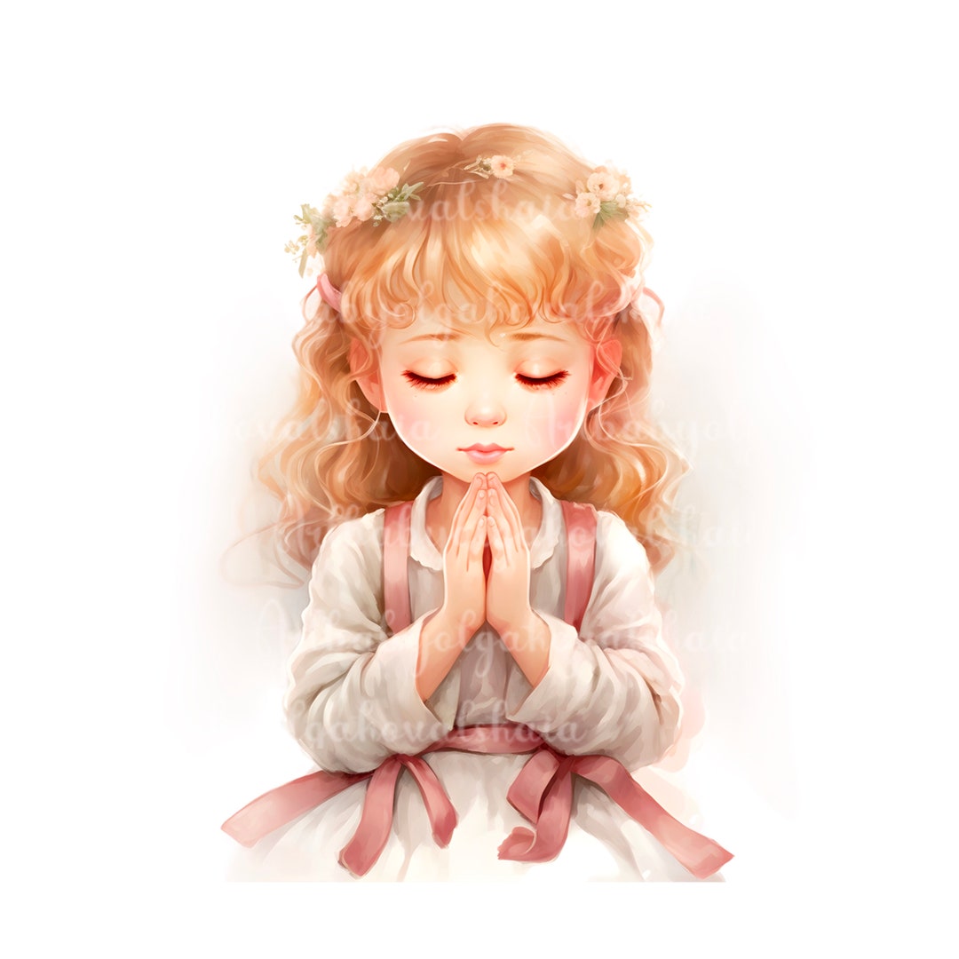 Angel PNG, Watercolor Angel Girl Clipart, Angel Prayer, Digital ...