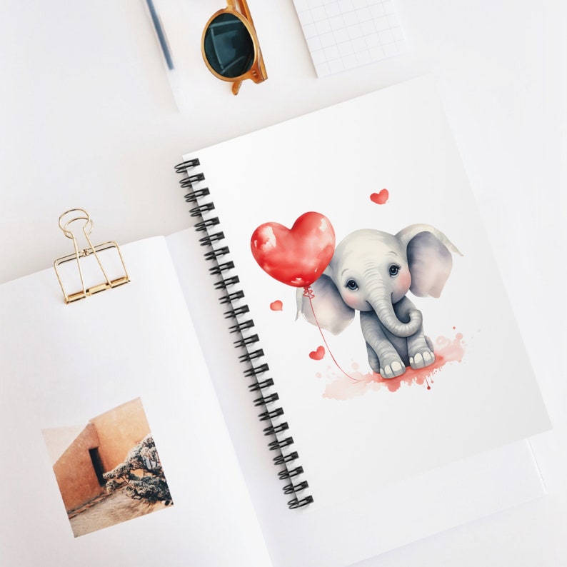 Elephant Clipart, Watercolor Elephant PNG, Valentines Day, DIGITAL ...