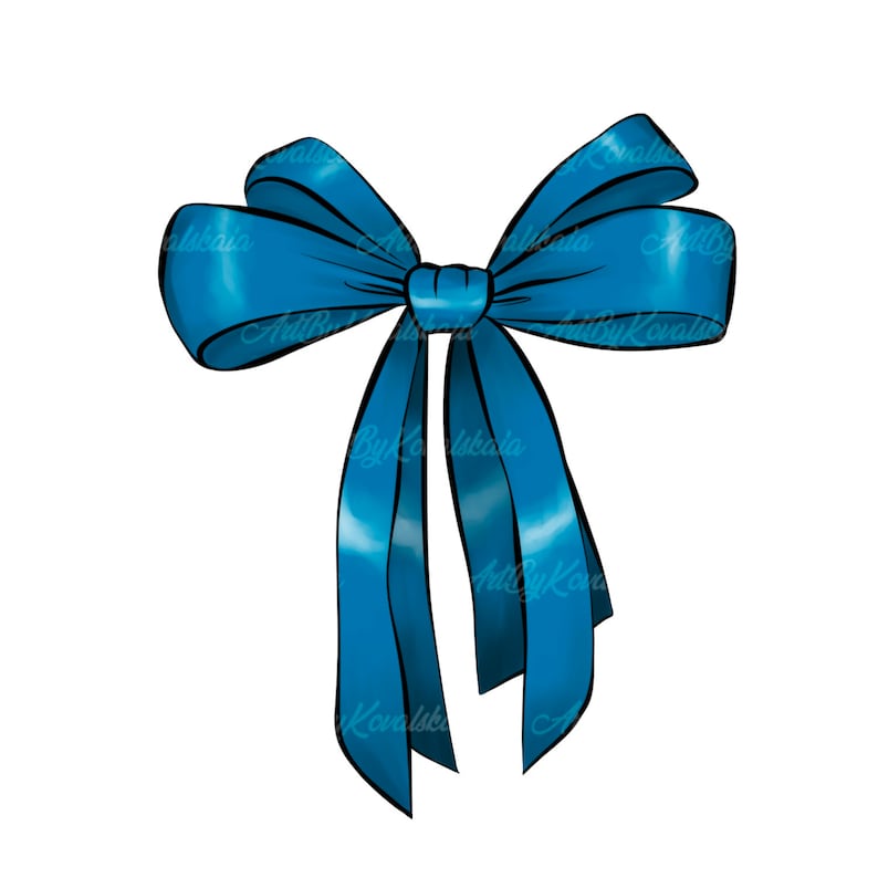 Bow PNG, Blue Bow Clipart, Digital Download - Etsy