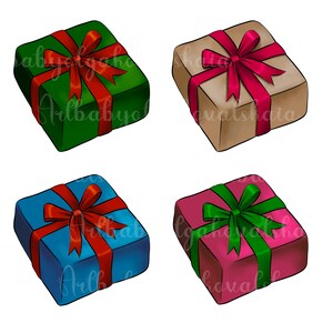 Gift Box PNG, Christmas Gift Bundle Clipart, Digital Download - Etsy
