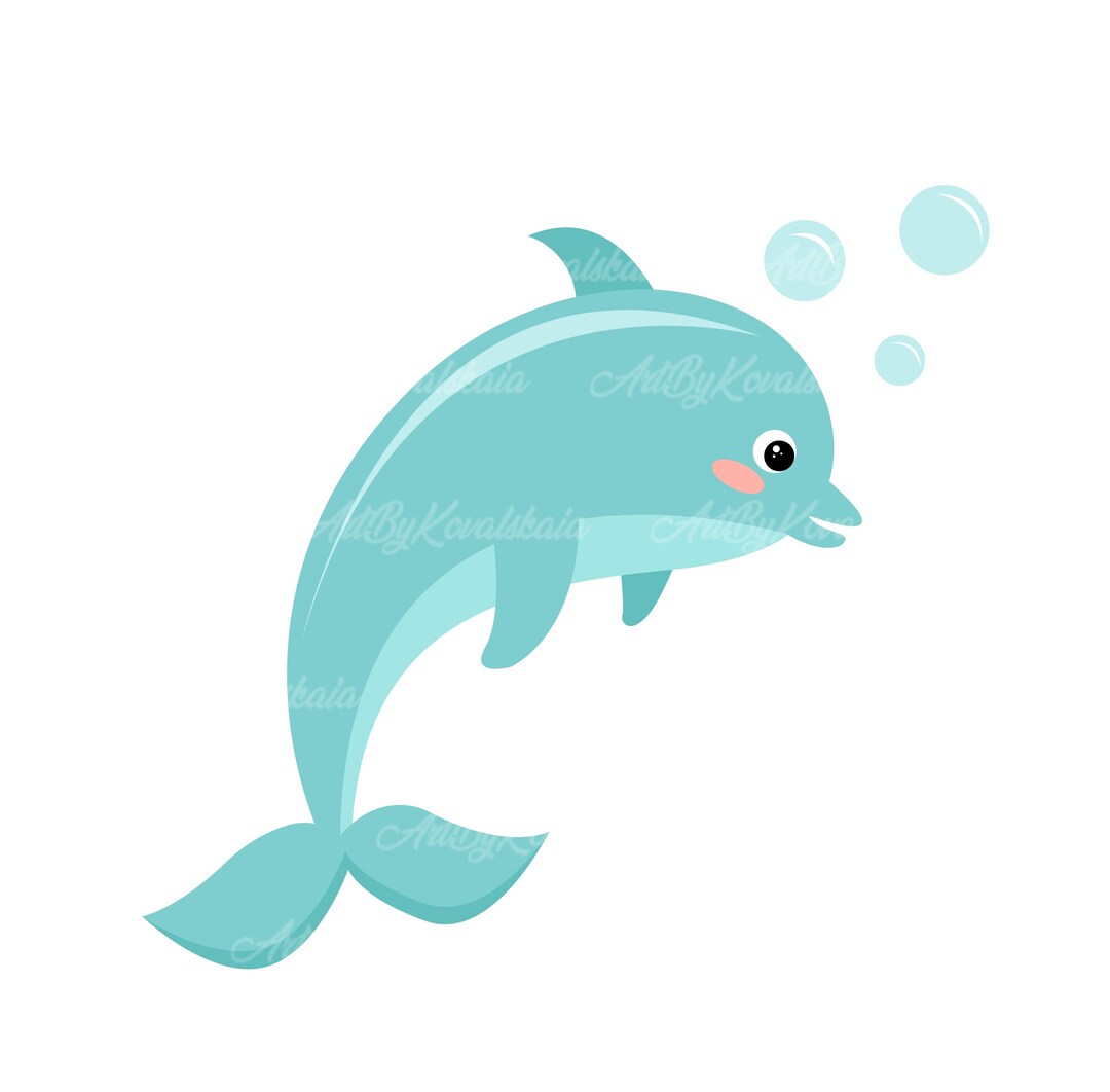 Dolphin SVG EPS, Dolphin Clipart, Sea World Clipart, Digital Download ...
