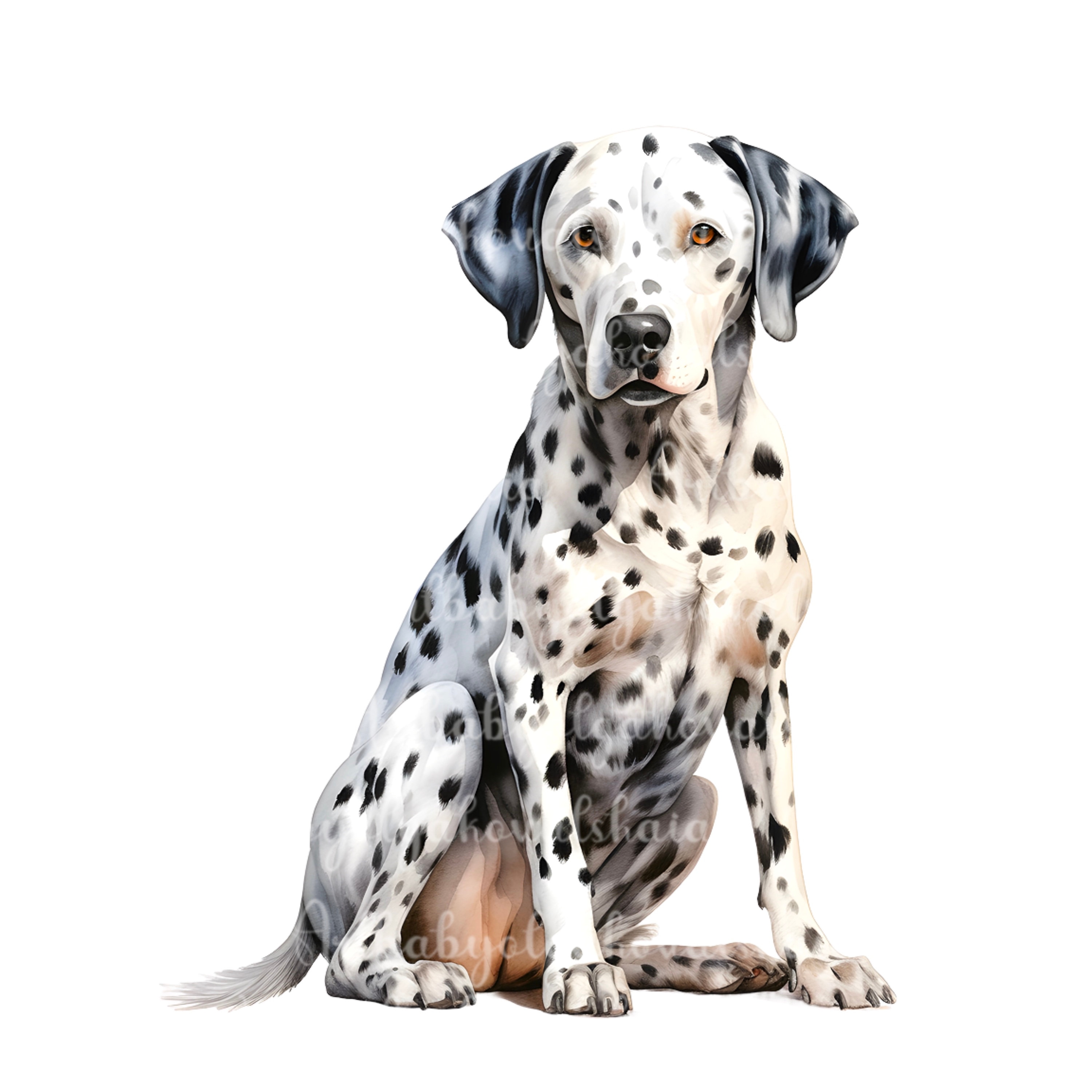 Watercolor Dalmatian Dog PNG, Puppy Clip Art, Digital Download - Etsy