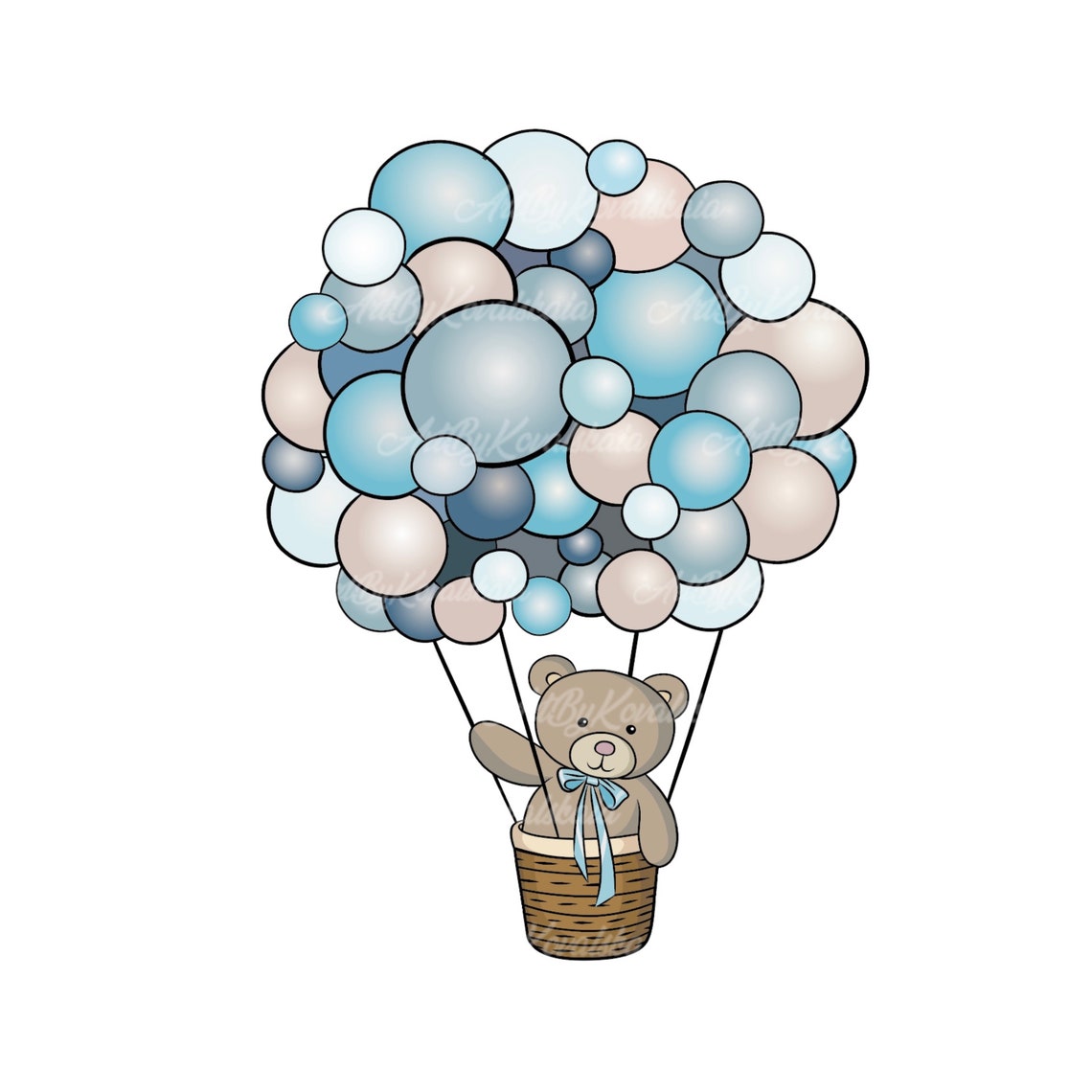 Teddy Bear, SVG, PNG, Air Balloon, Teddy Bear Clipart, Digital Download ...