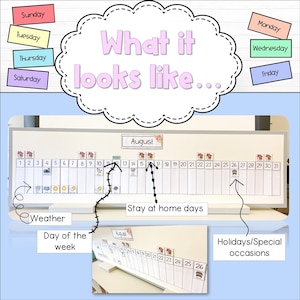 Interactive Classroom Calendar - Etsy