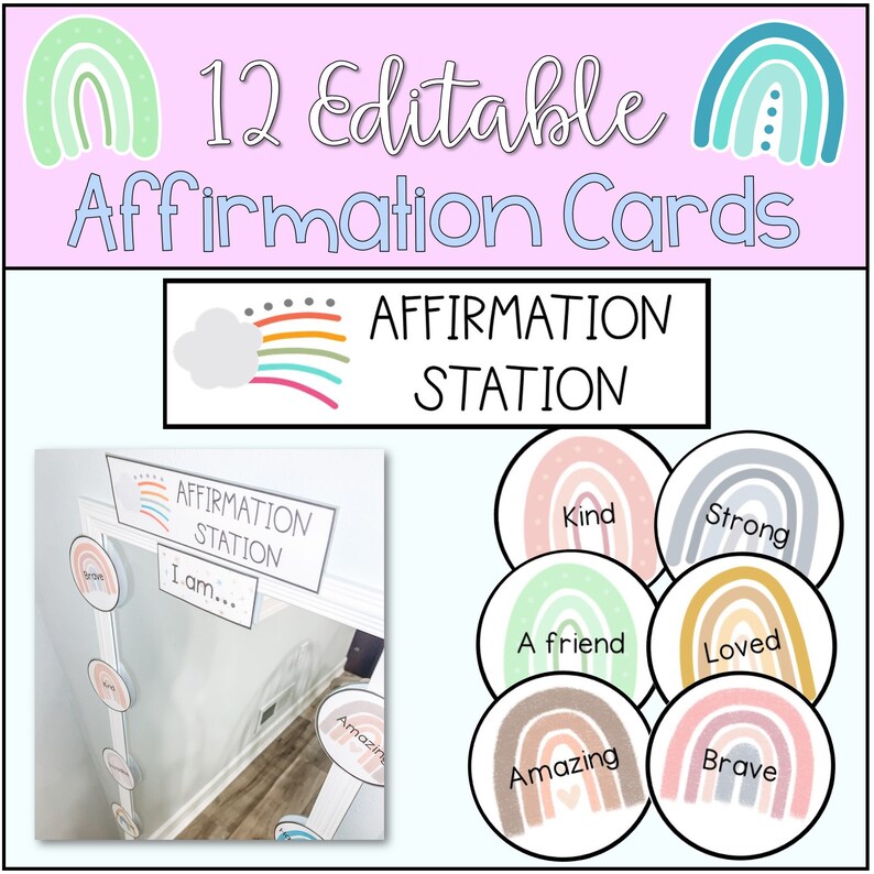 Editable Affirmation Station - Etsy
