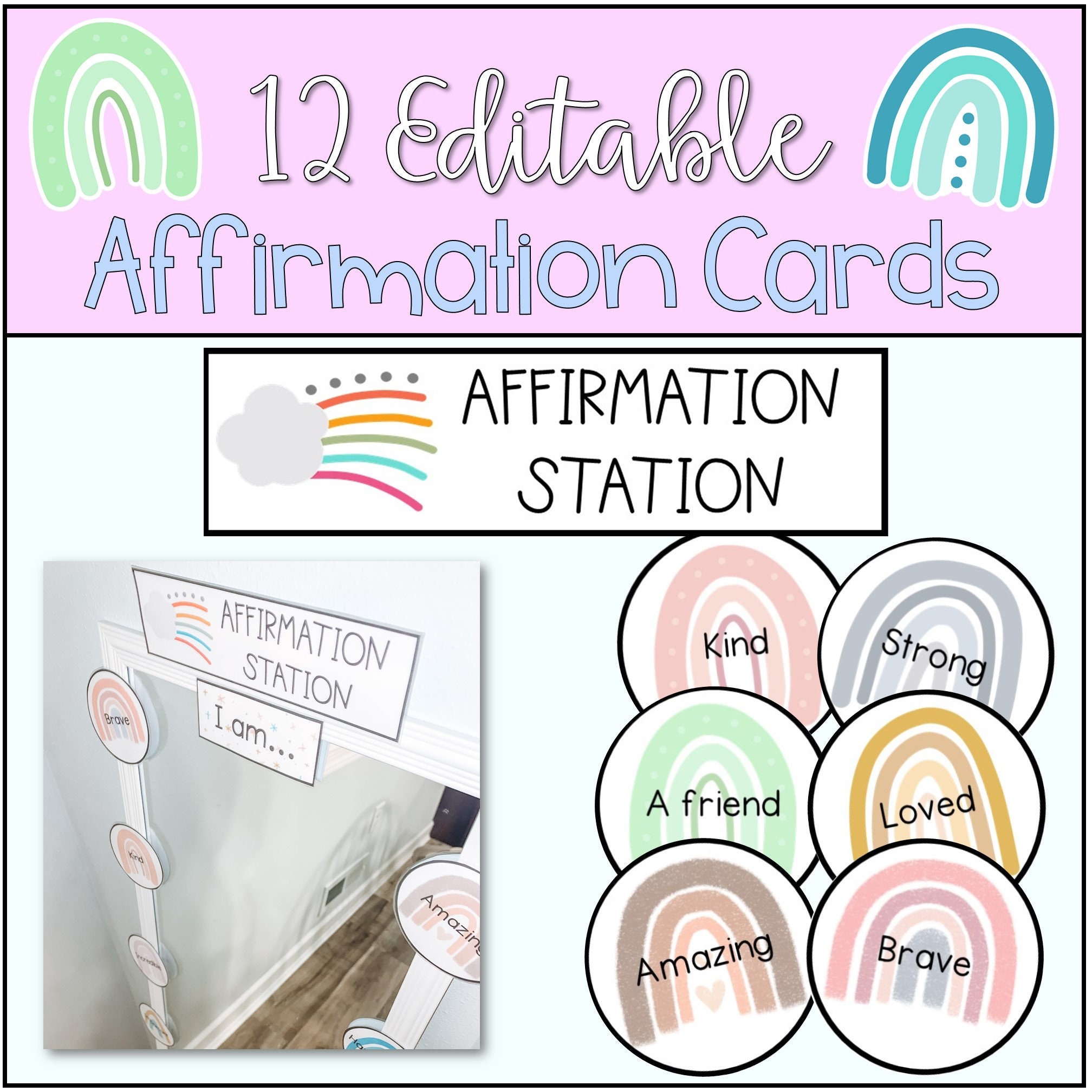 Editable Affirmation Station - Etsy