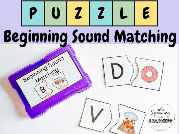 Beginning Sound Game Letter Sound Puzzle | Etsy
