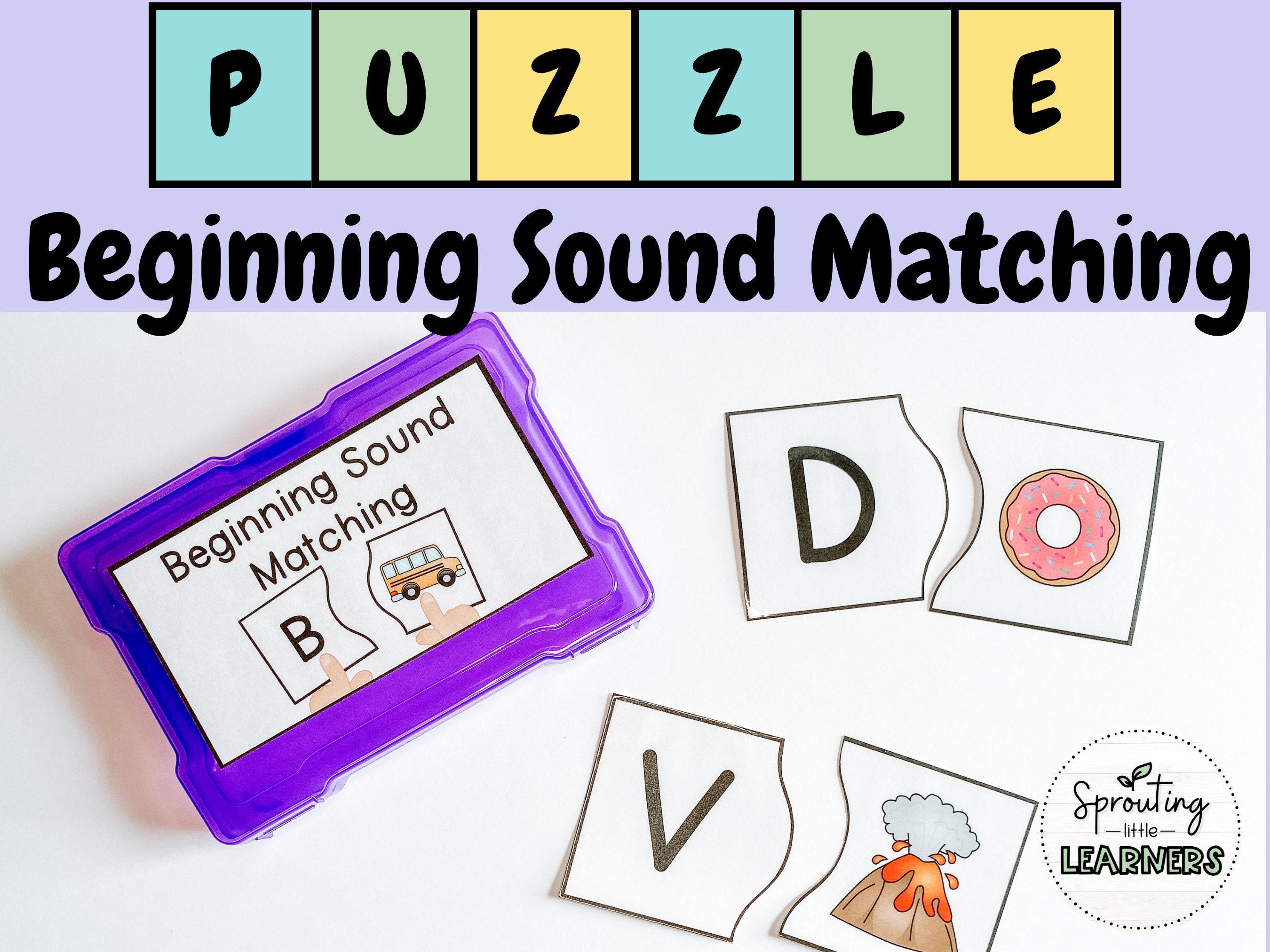 Beginning Sound Game | Letter Sound Puzzle - Etsy