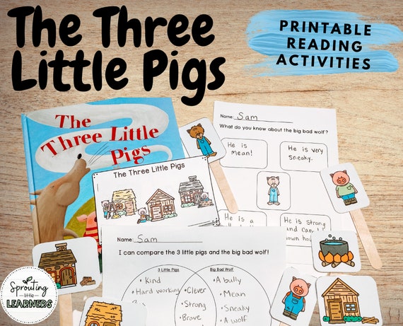 The Three Little Pigs Reading Workshop Activities | Etsy
