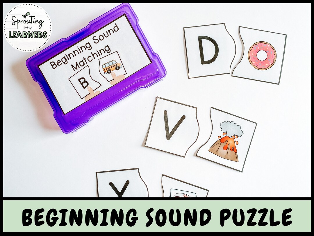 Beginning Sound Puzzle | Preschool Letter Sounds - Etsy