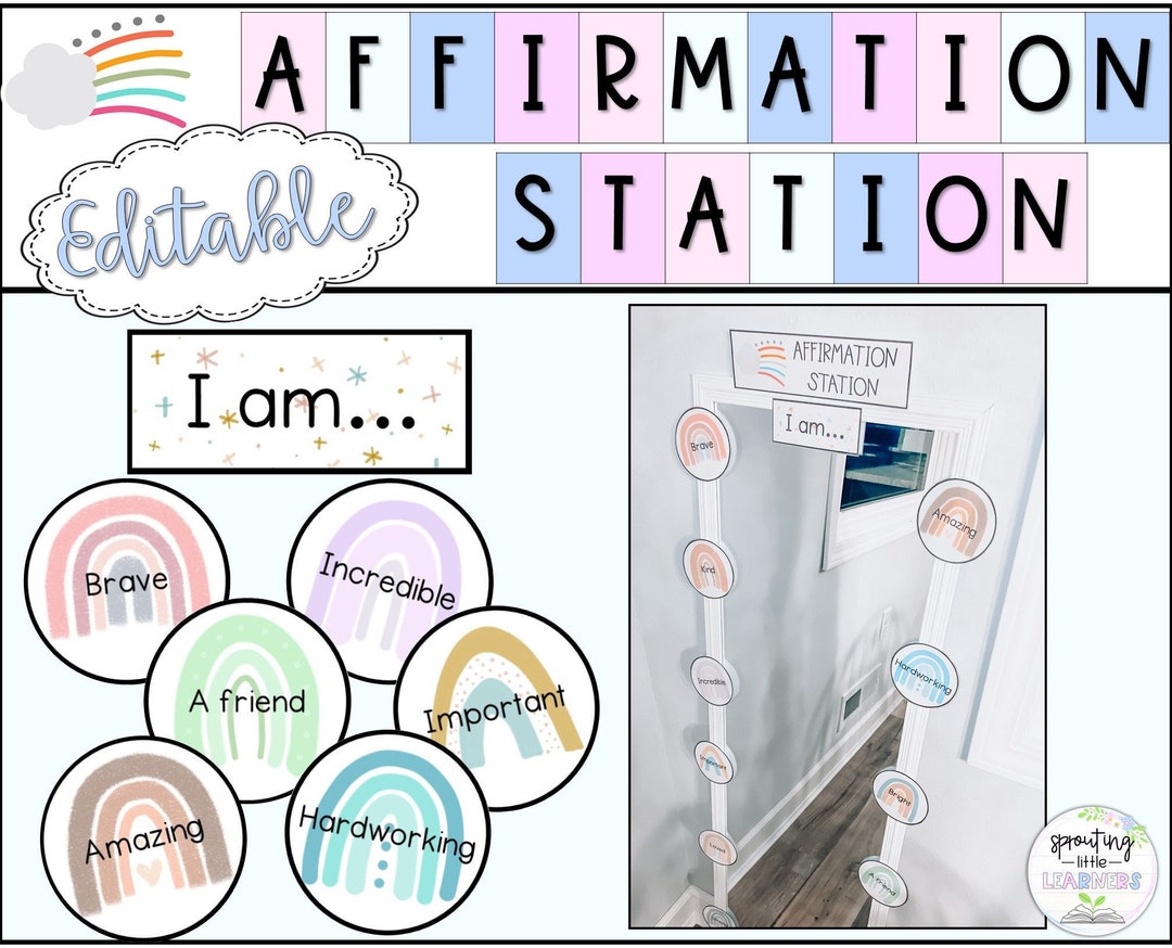 Editable Affirmation Station - Etsy
