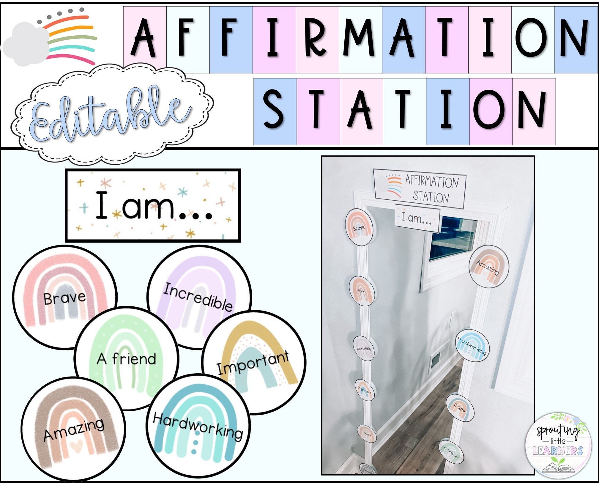 Editable Affirmation Station - Etsy