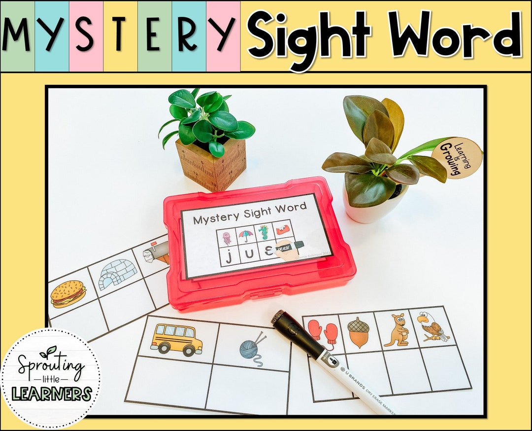 Mystery Sight Word Literacy Center Game - Etsy