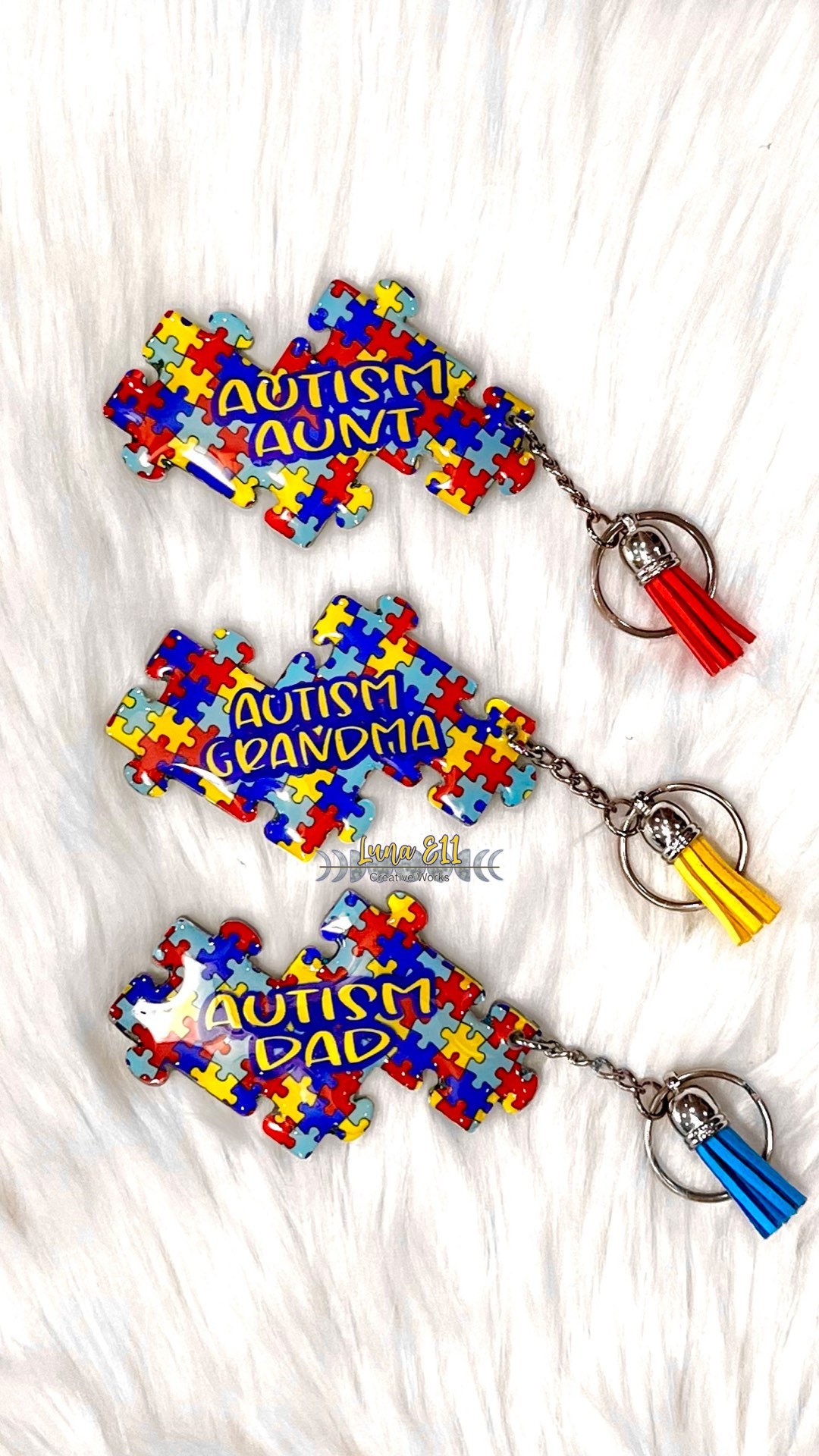 Autism Keychain, Autism Mom, Autism Dad, Autism Mom Keychain, Puzzle ...