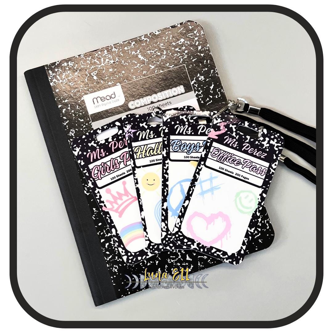 Classroom Passes, Pastel Rainbow Passes, Classroom Decor, Composition ...